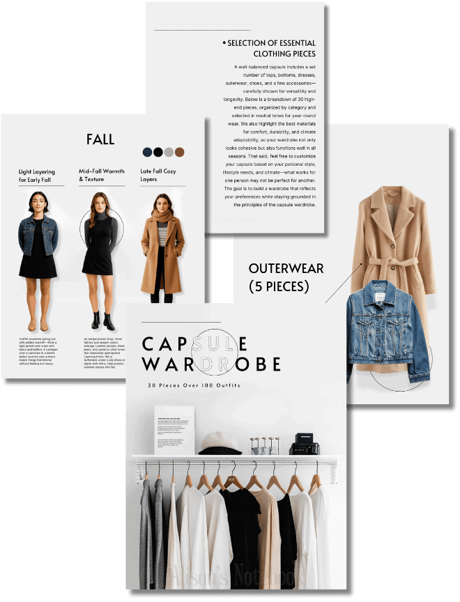 Split Capsule Wardrobe Handbook Sales Page - Alison's Notebook