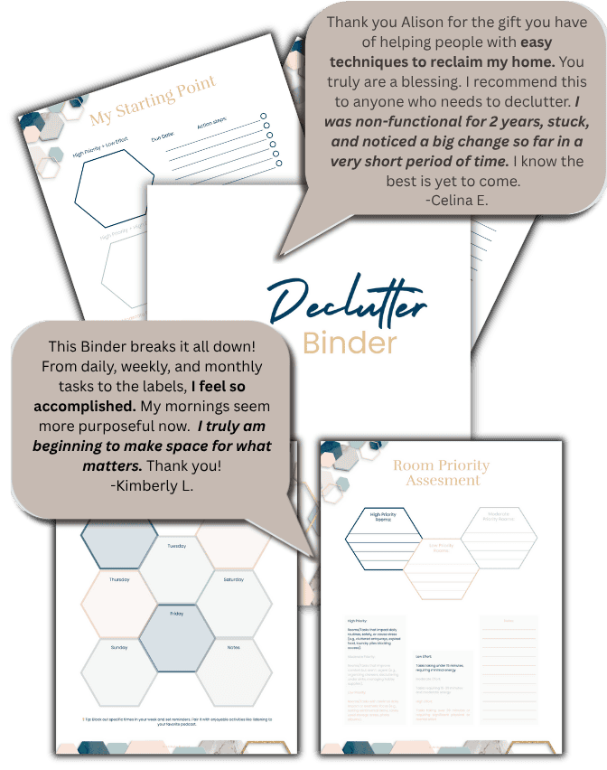 Declutter For Self Care: Free Checklist Thank You Split - Alison's Notebook